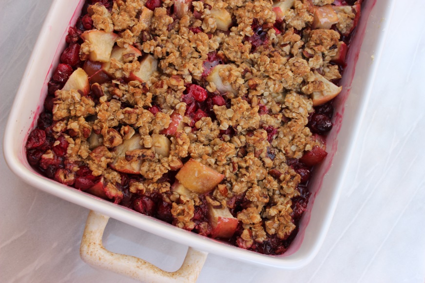 Aunt Peggy's Cranberry Apple Casserole - Miss Foodie Two Shoes